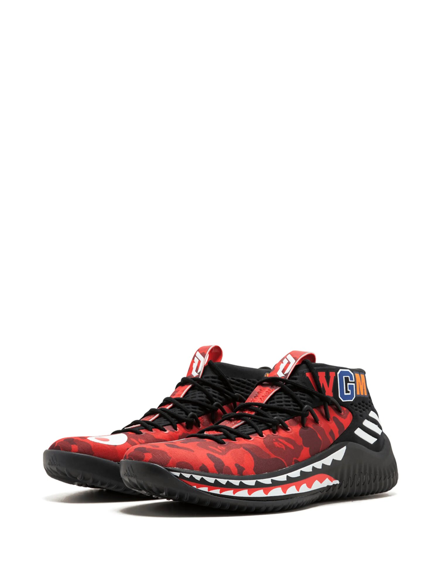 Кроссовки adidas x A BATHING APE Dame4, размер 5 US, красный — фото 1
