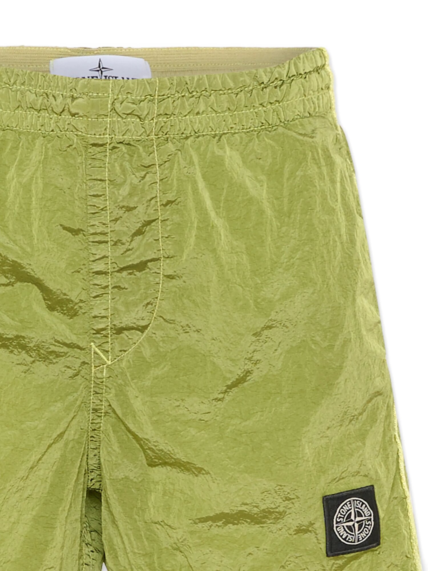 Шорты Stone Island Elasticated logo-patch swim shorts, размер 14 лет, зеленый, — фото 1