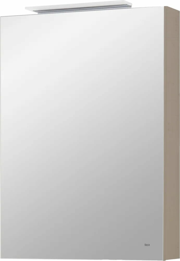Зеркало-шкаф Roca Oleta 50 L со светодиодной подсветкой, 50 см, бежевое, в современном стиле, зеркало настенное в ванную
