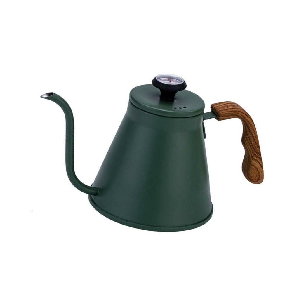 Сталиная гейзерная кофейная кружка 1,2 л с термометром, Зеленый