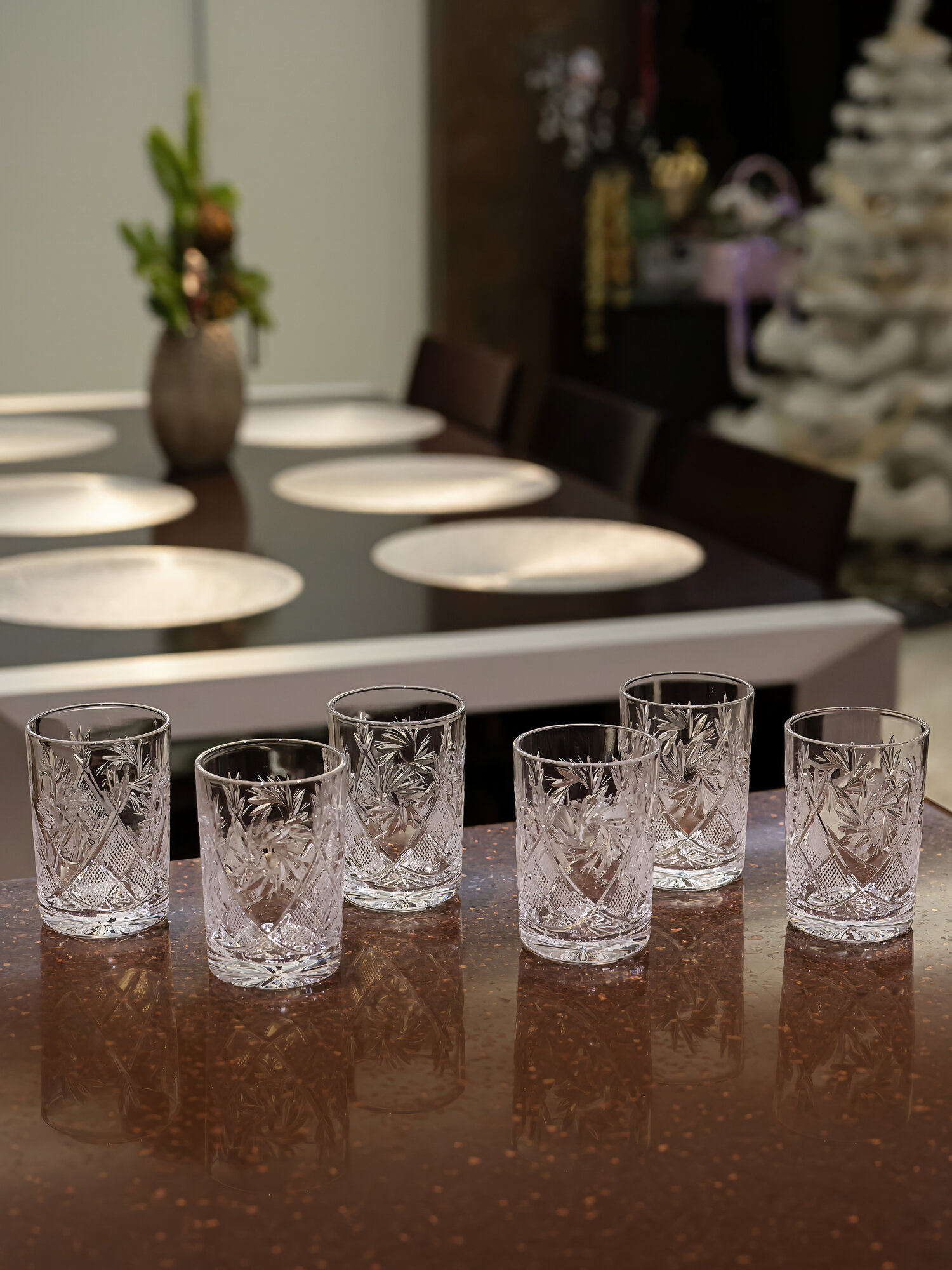 Хрустальные стаканы для воды, сока, напитков 200 мл. набор 6 шт. Неман 1000/1, 10677/200гр