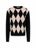 Свитер Ballantyne Argyle knit sweater, размер 52, , black/black