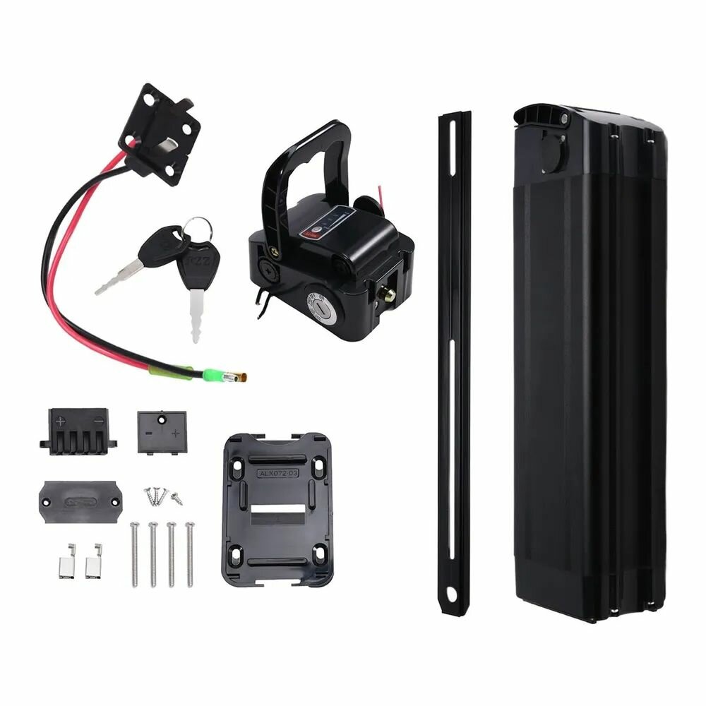 Корпус для электровелосипеда 18650, чехол для аккумулятора 48 В, пустой, серебристый, с алюминиевым корпусом, аксессуары для электровелосипе