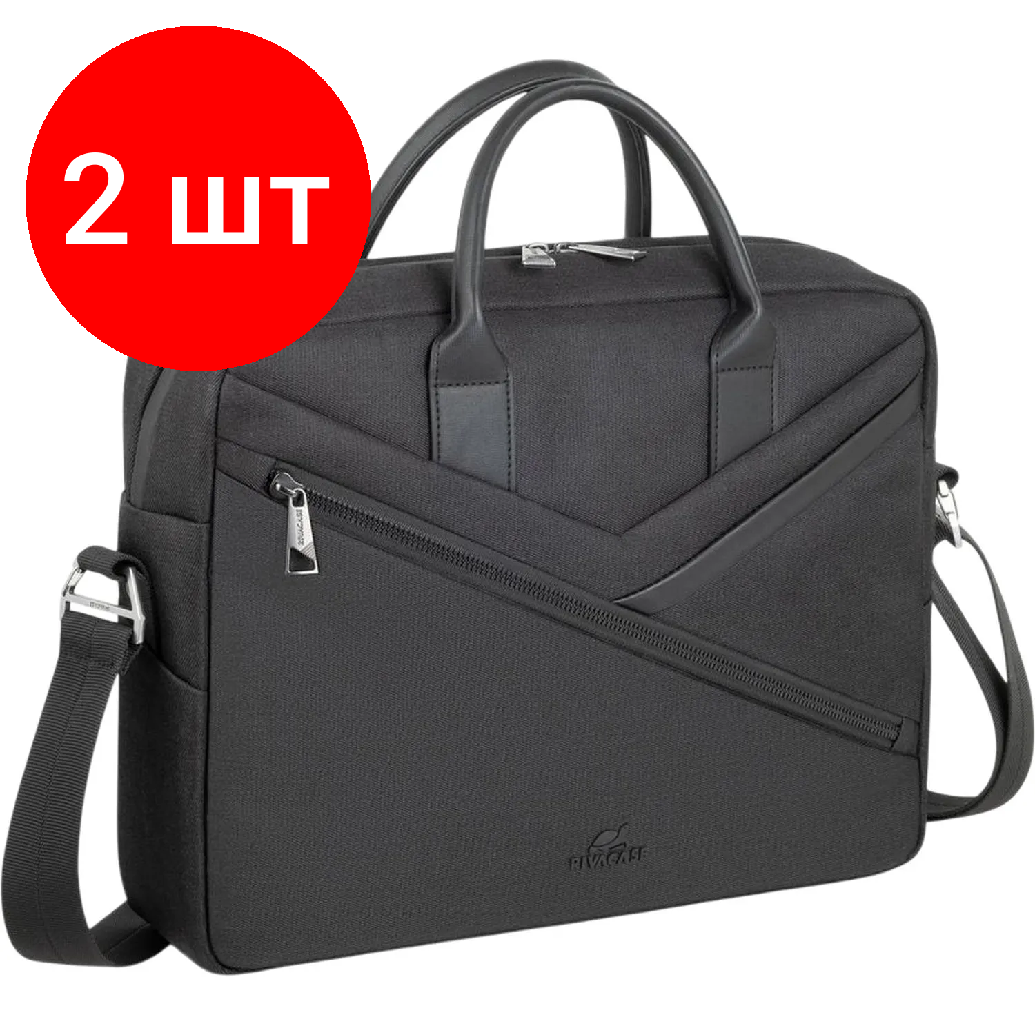 Комплект 2 штук, Сумка для ноутбука RIVACASE 8124 black Clark-ECO MacBook Air15, ноут.14 /6