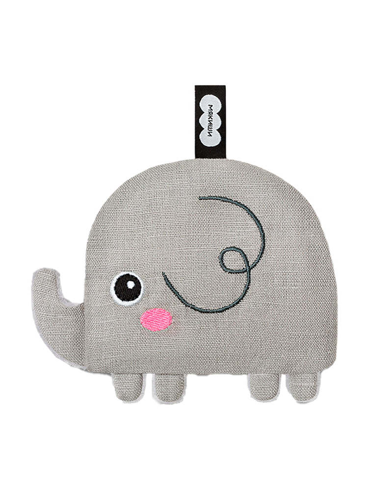 Мякиши Льняная игрушка с вишневыми косточками Мякиши Разогрелка Малыш Слоник