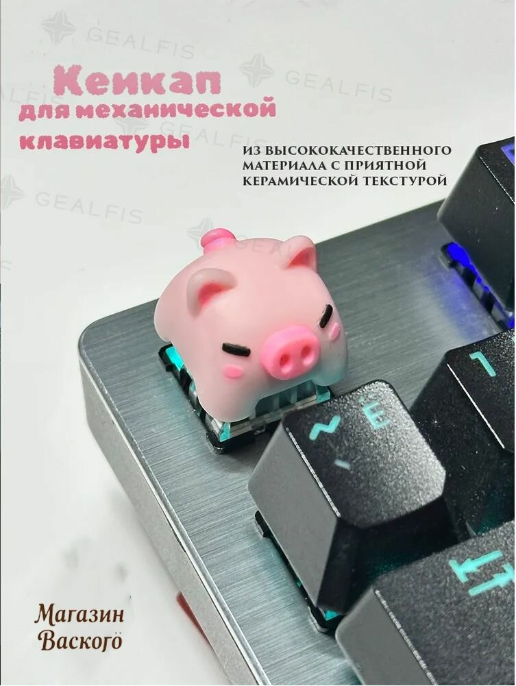 Кейкап для механической клавиатуры, кастомный, свинка, покрашенная