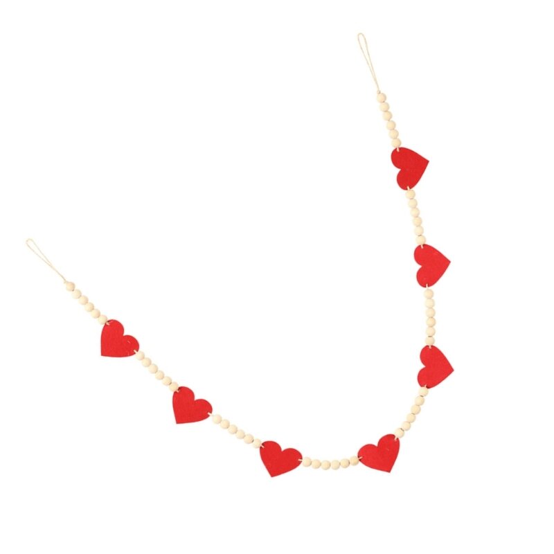 Подвеска В Форме Сердца Из Бисера Цепочка 16 мм Деревянный Бисерный Шкаф Гобелены Декор