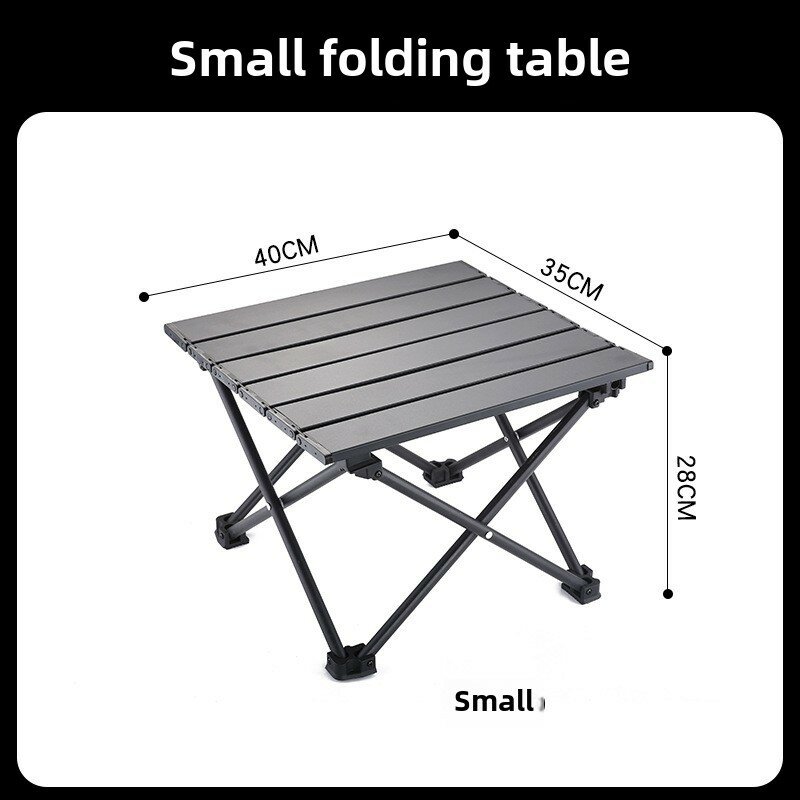 Outdoor folding table carbon steel black small size folding table aluminum alloy portable egg roll table camping table and chair barbecue picnic table picnic equipment stall