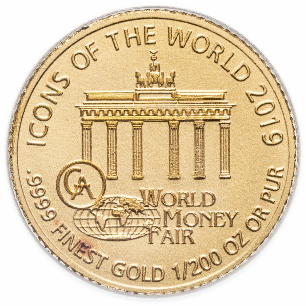 Руанда 10 франков 2019 Всемирная нумизматическая ярмарка 2019, Золото, в сохранности UNC
