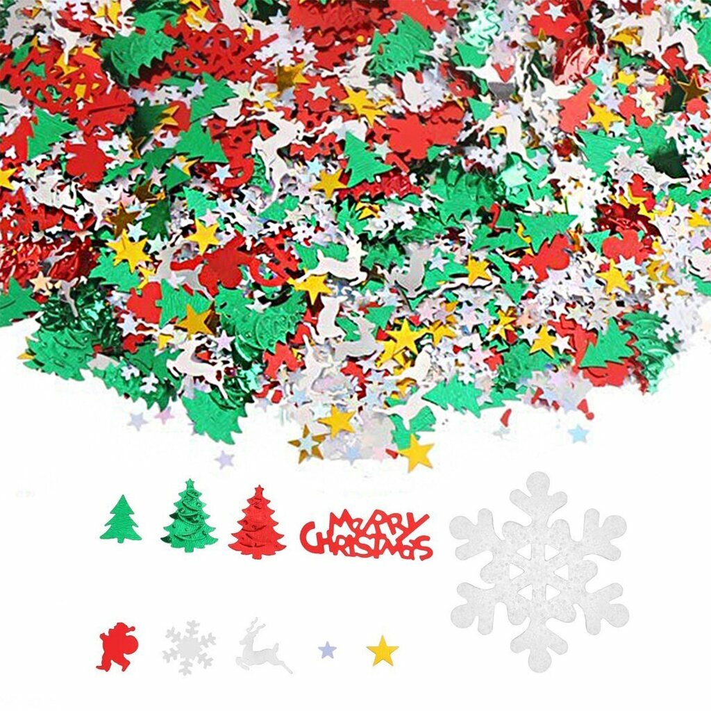 Блестящие Пластиковые Конфетти С Мерцающими Снежинками и Оленями, Наполнители Для Воздушных Шаров Confettis