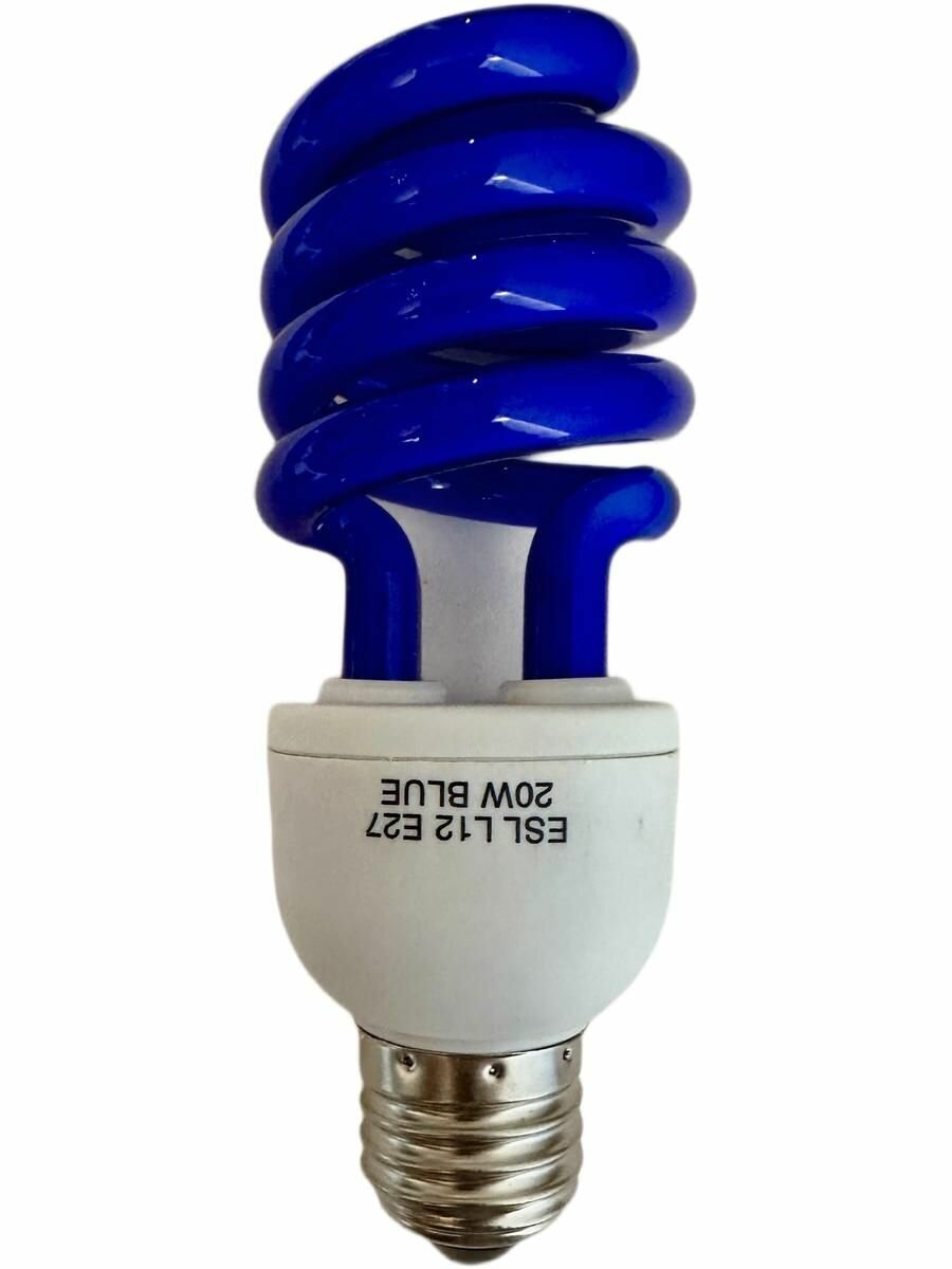Foton Лампочка E27 20w(освещает 100w) 230v 140mm энергосберегающая лампа, цвет синий