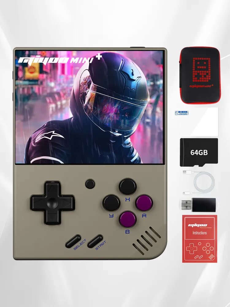 Miyoo mini plus Мини Портативная игровая консоль в стиле ретро 64 Г