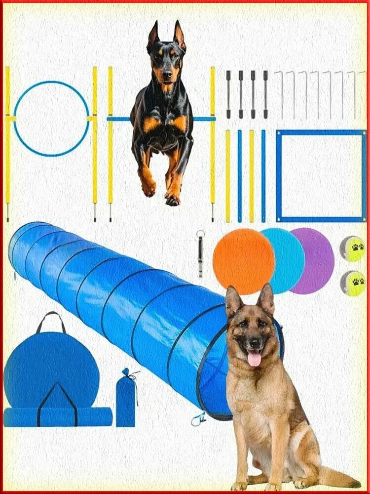 Оборудование для дрессировки собак на открытом воздухе, аджилити для собак, слалом для аджилити