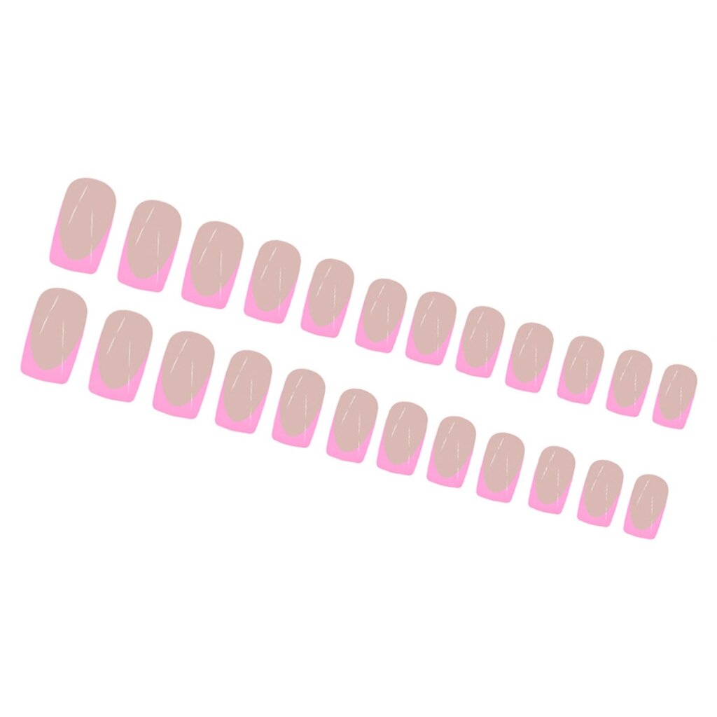 24x/Коробка Френч-Пресс Для Ногтей Искусственный Ноготь Короткие Квадратные Накладные Ногти