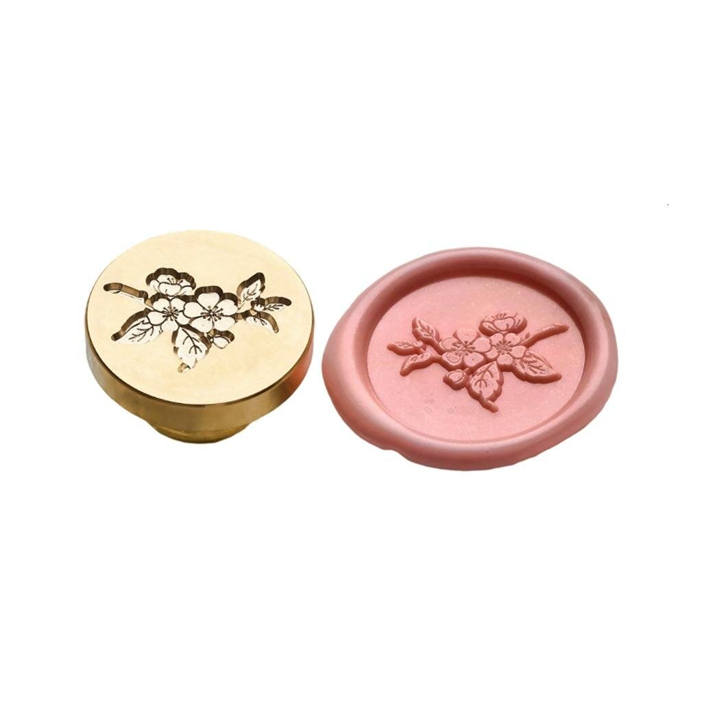 Старинная печать, штамп с восковой печатью с тиснением в виде цветка, упаковка для приглашения на вечеринку, Рождественская свадьба