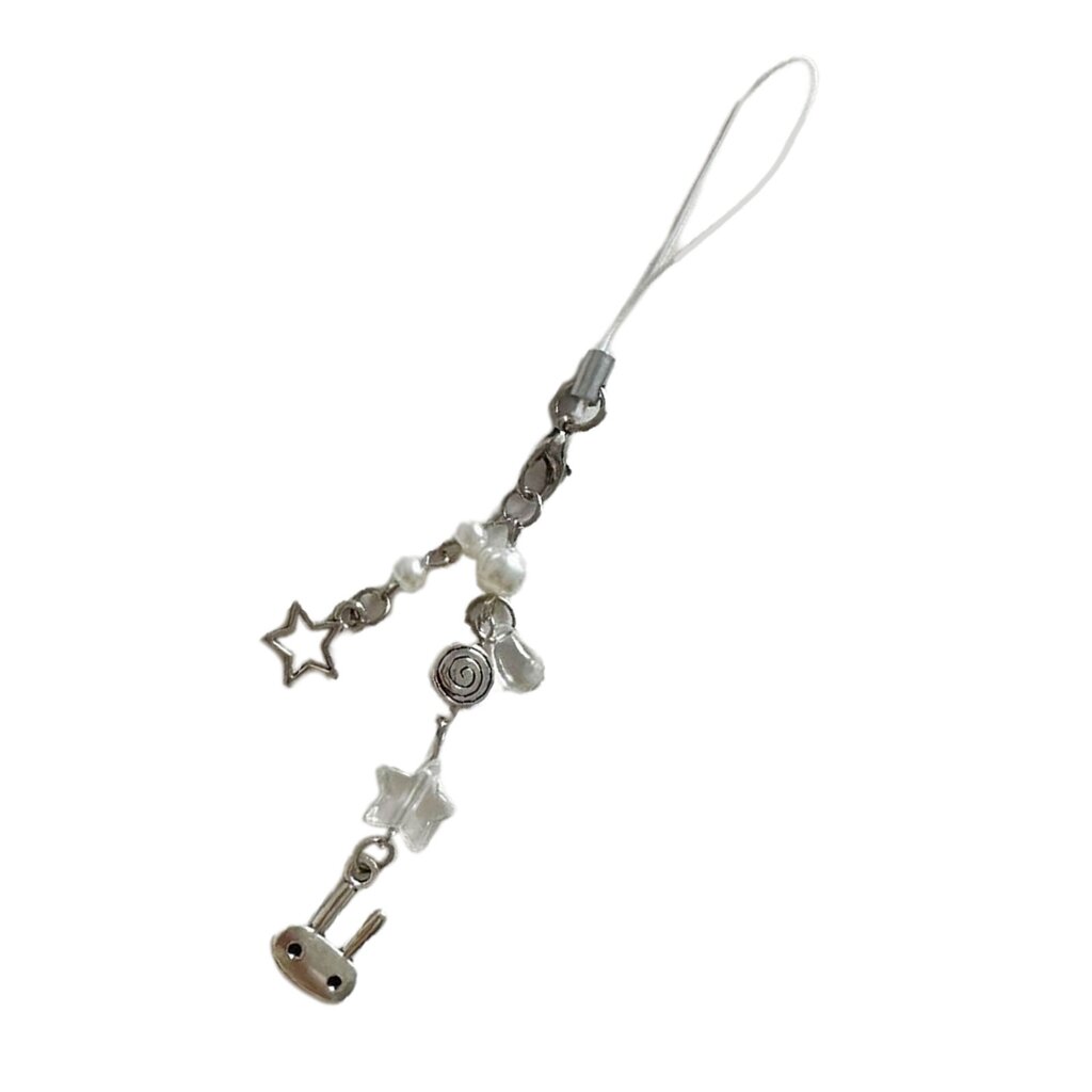 Стильная цепочка для телефона в форме сердца, подвеска для телефона из бусин, брелок для телефона или сумки, украшение для модных людей.