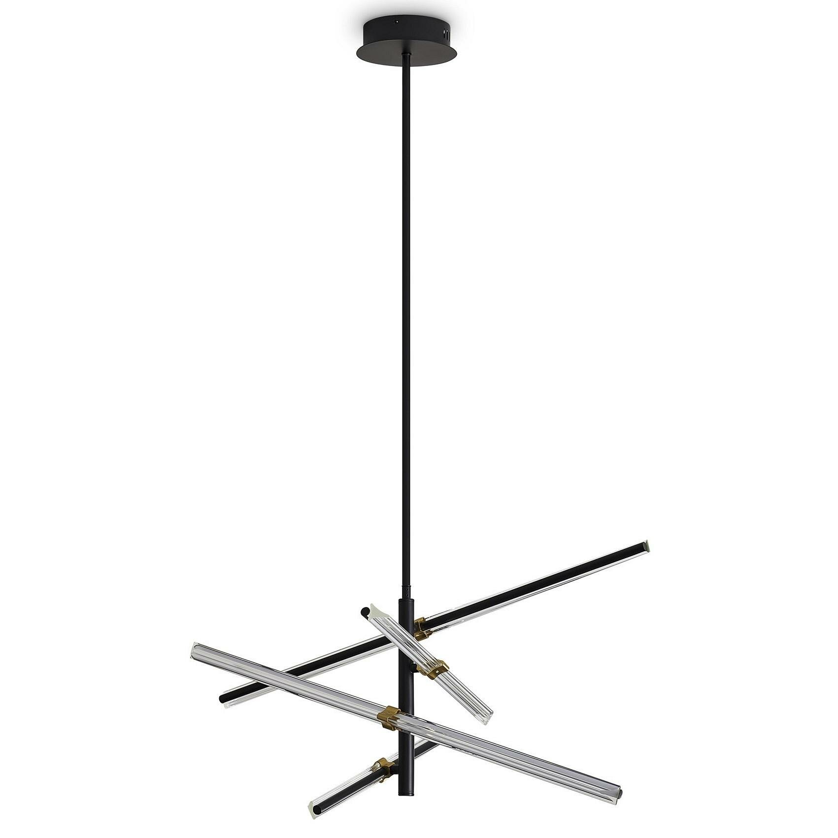 Люстра на штанге Freya Brilliance FR5557PL-L32B цвет черный Светодиодные Модерн