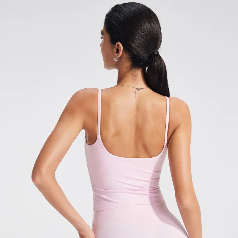 Женский жилет для йоги розовый Light pink, S
