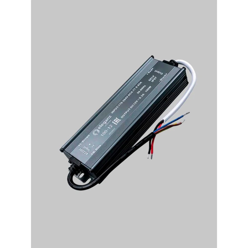Блок питания Eleganz 12V 100W герметичный IP67 1100, светодиодных лент