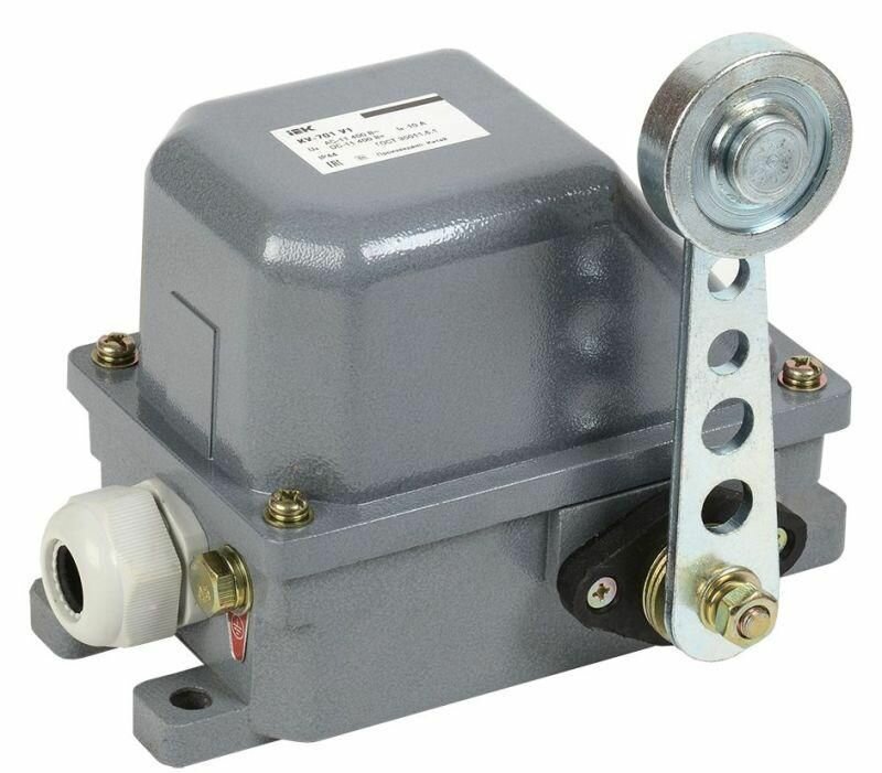 Выключатель концевой IEK КУ-701, У1, рычаг с роликом, 10А, IP44, 2 электрические цепи