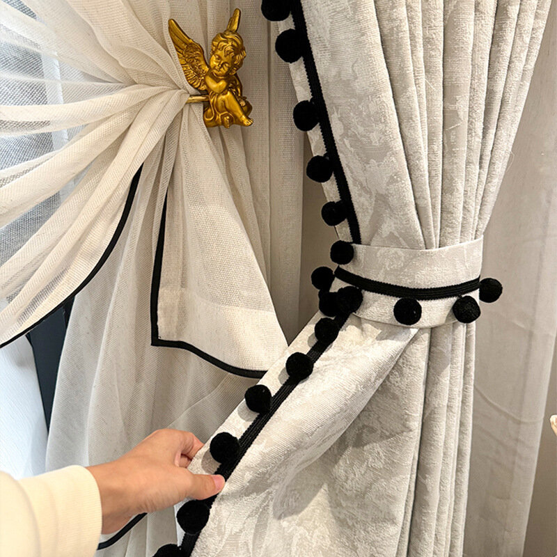 Занавески из французского шенилла Downton Abbey, полная затемнение, новая модель 2025 года, для гостиной и спальни, высококачественный вид