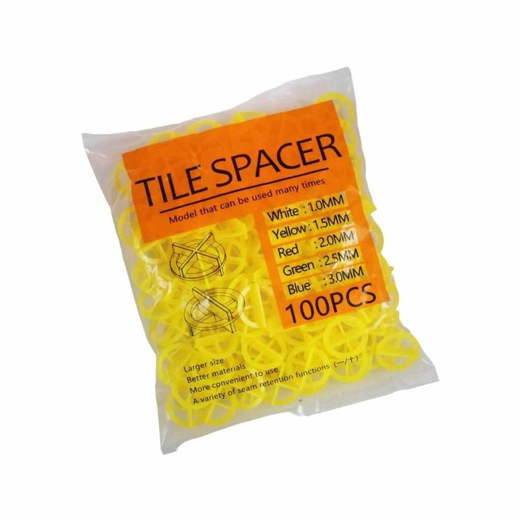 Упаковка из 100 круглых керамических плиток крест-накрест-съемная крестовина 1,5 мм