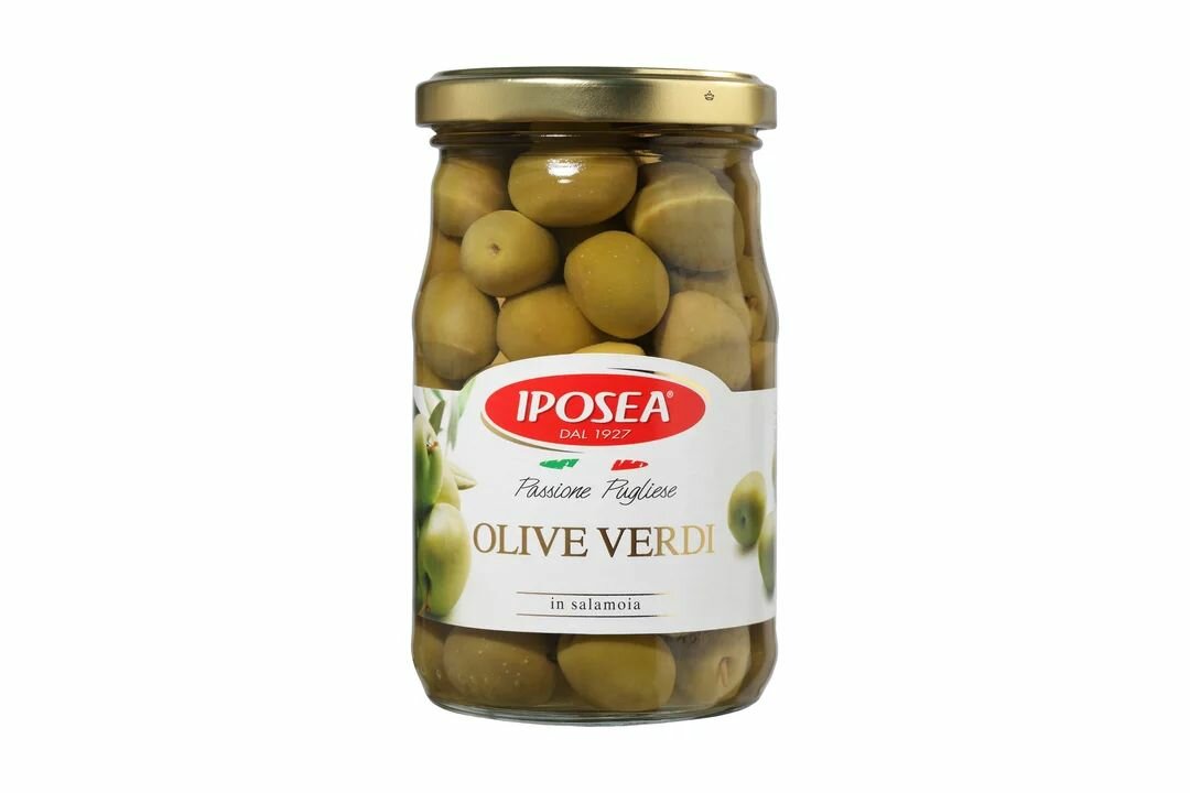 Оливки IPOSEA целые /стекло/ 290г
