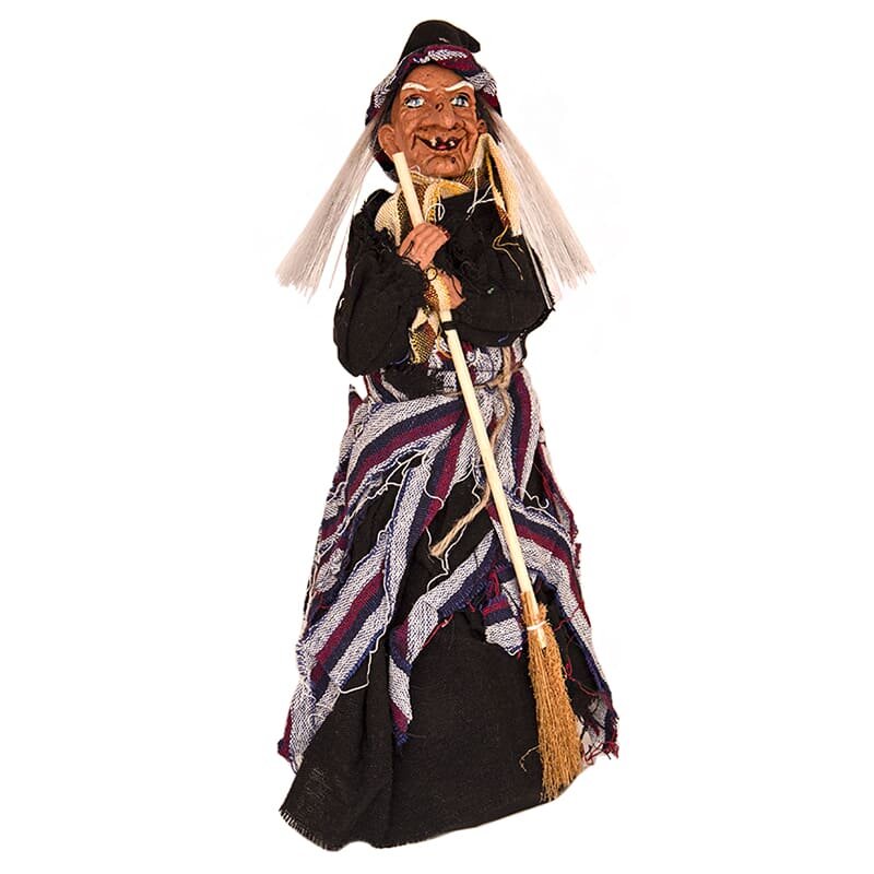 Кукла Баба Яга магическая с помелом интерактивная смеется 48 см