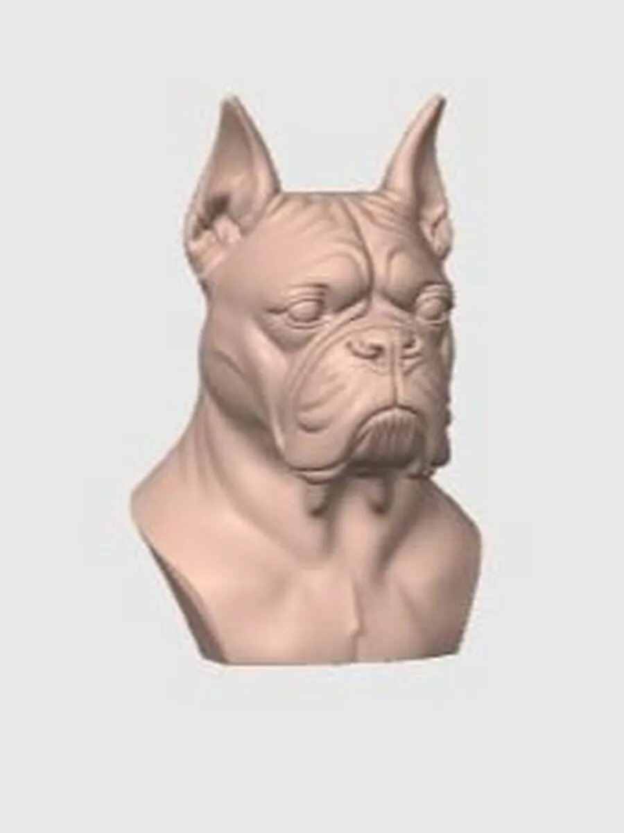 Статуэтка собаки-Боксер с купированными ушами (10см, бежевый)