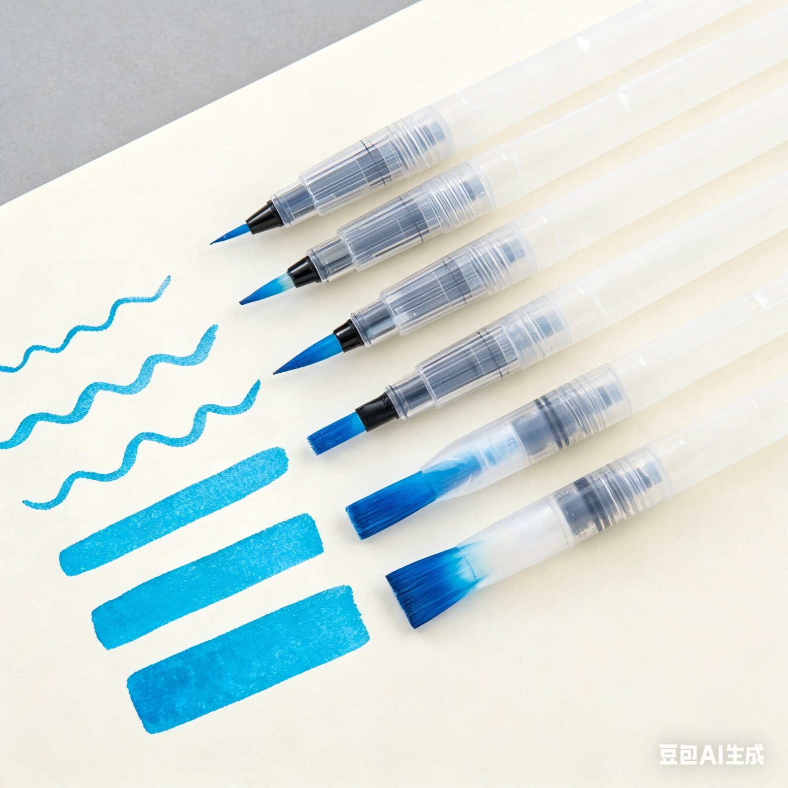 Набор кистей для рисования c резервуаром Water Brush set №1, 6 штук