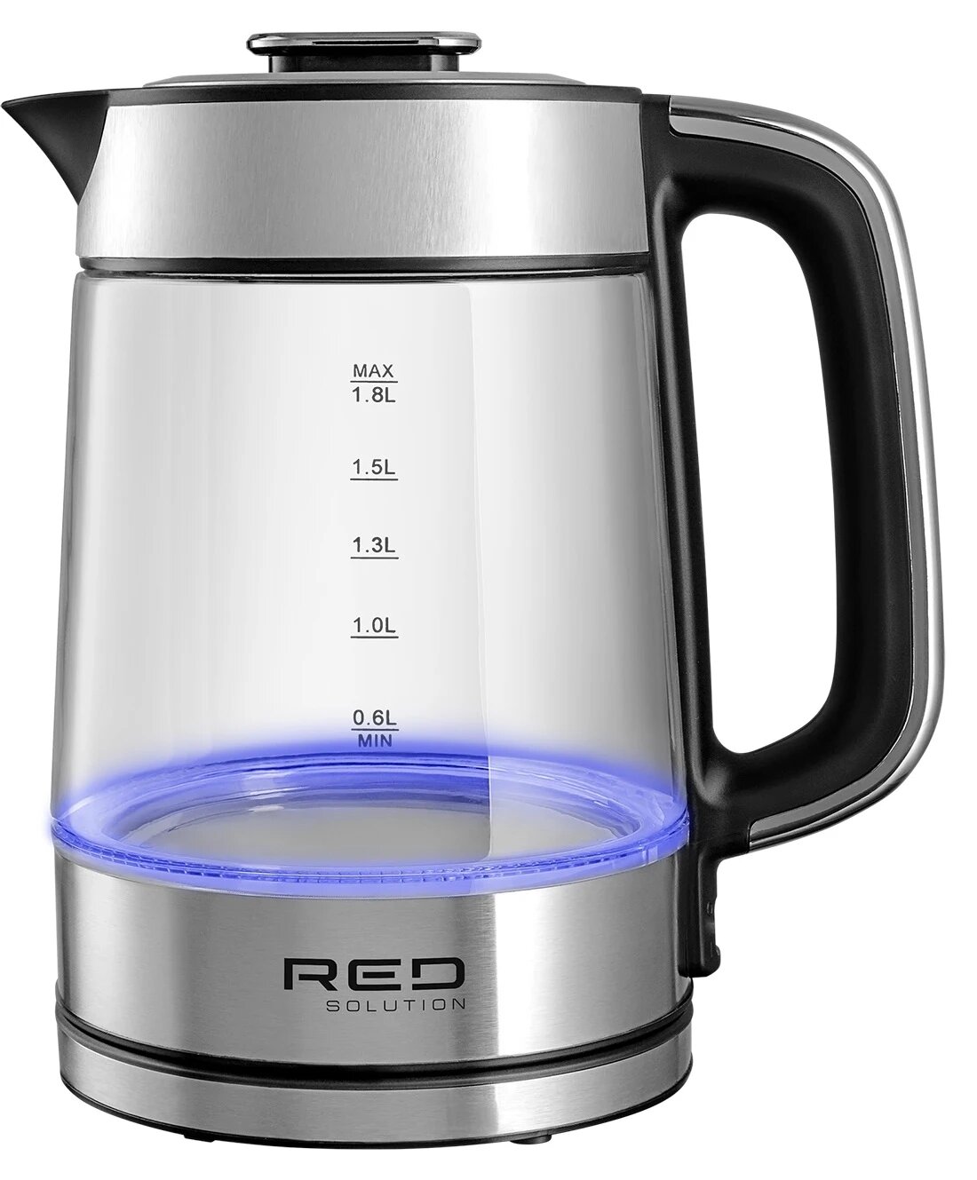 Электрочайник Red Solution G104 1.7л. 2200Вт черный/серебристый корпус нержавеющая сталь/стекло/пластик