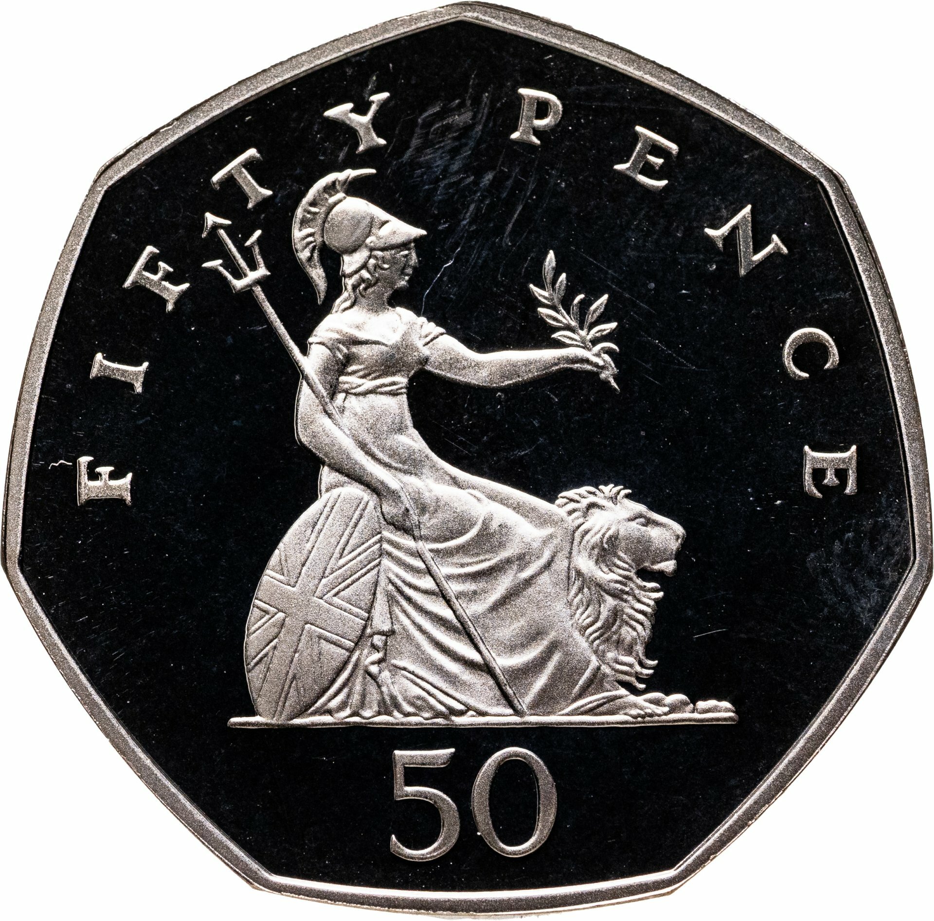 Великобритания 50 пенсов pence 2005, Мельхиор медь-никель, в сохранности Proof