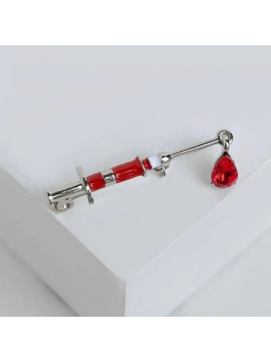 Брошь, эмаль, стразы