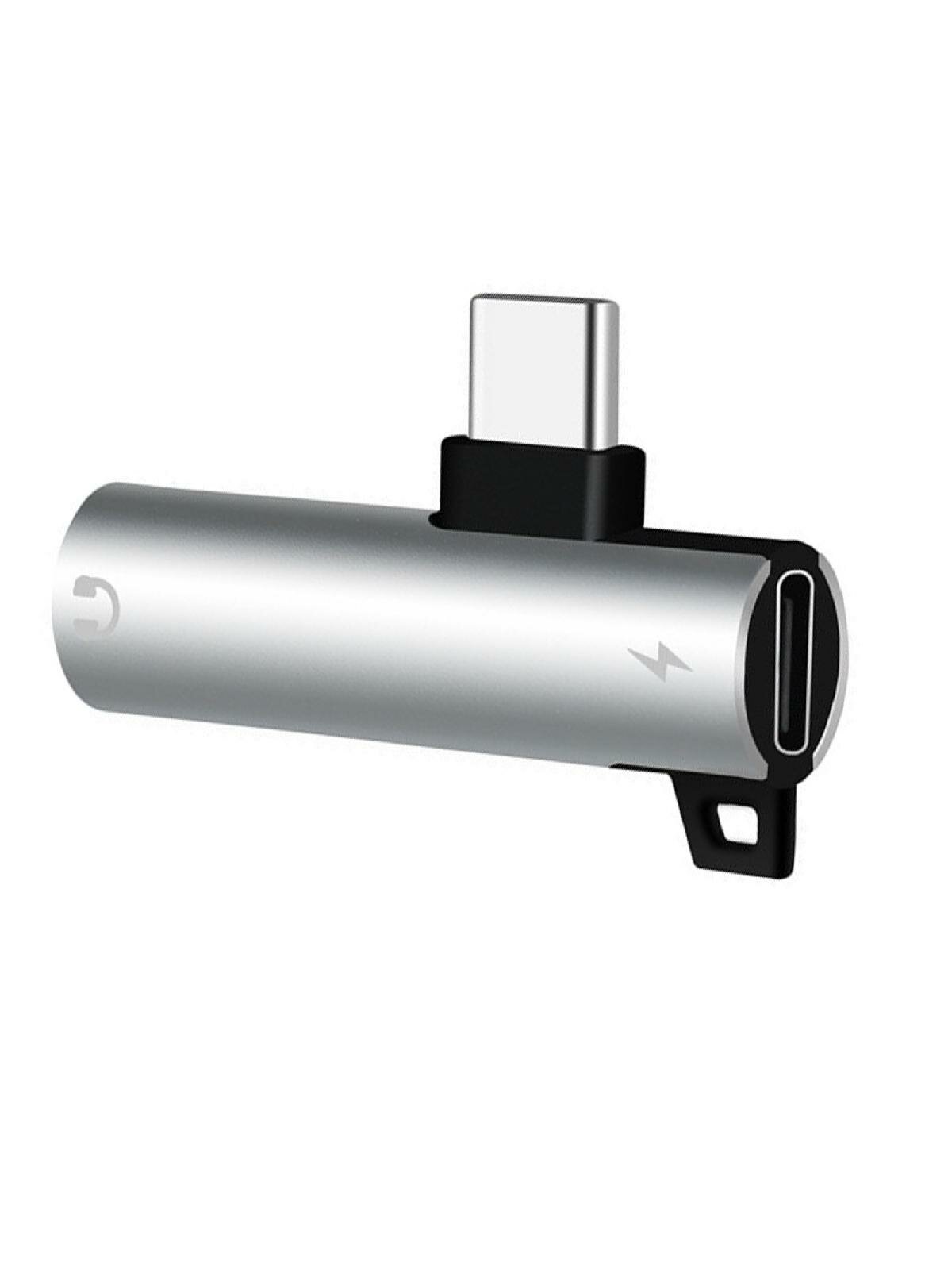 Звуковой адаптер от USB C до 3,5 мм с зарядным портом 2 в 1 для смартфонов