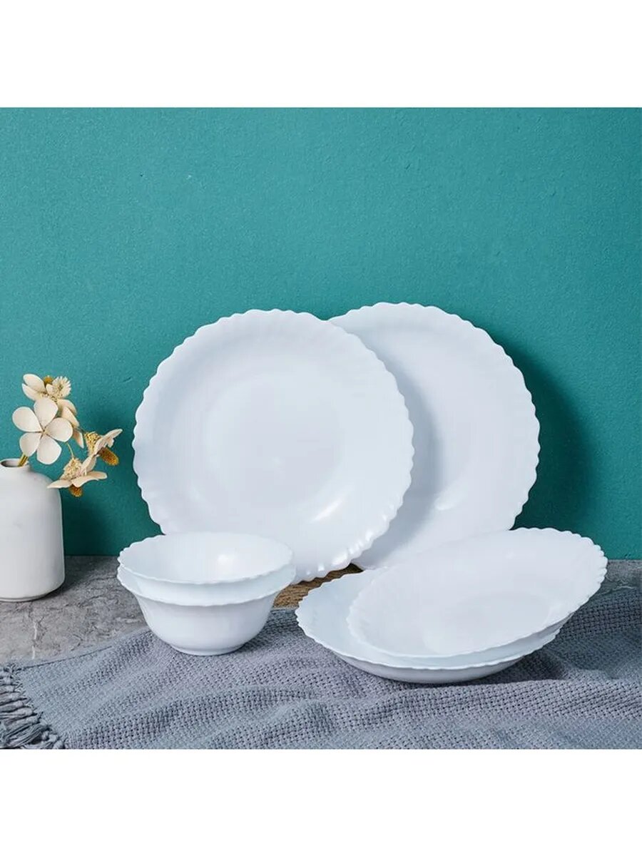 Набор посуды Corelle Haoyu 6 предметов, белый, легкий