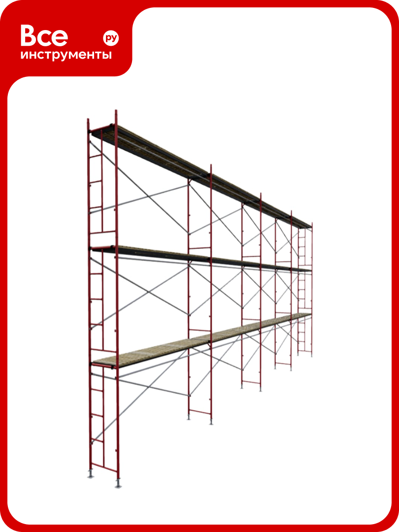 Строительные рамные леса ООО РИЗ ЛРСП20 секция с лестницей 6x3 Обжим LS206X3O