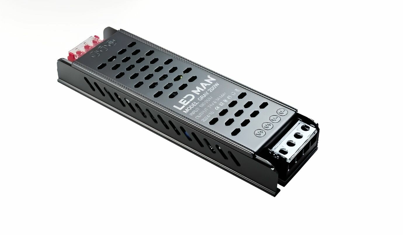 Блок питания для светодиодной ленты LED MAN 200Вт 24В, GRAY