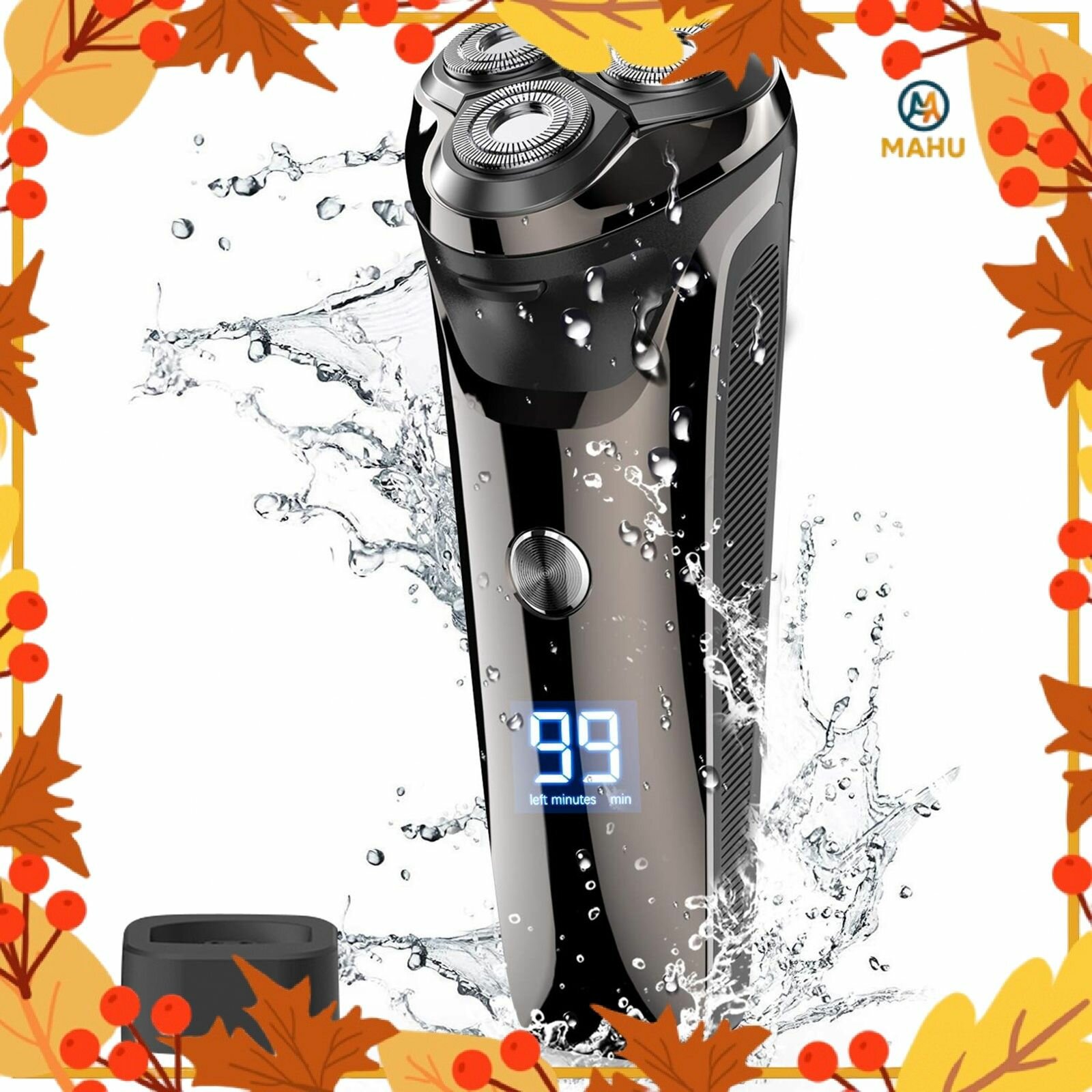 HATTEKER Электробритва Om9qkumc, серебристый, белый