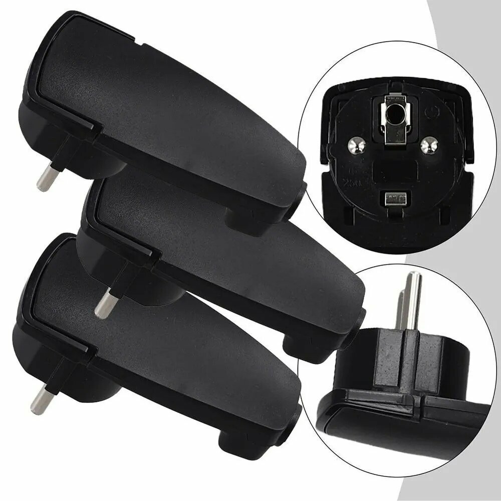 Немецко-французская вилка питания в европейском стиле с выдвижным кольцом ультратонкая скрытая немецко-французская вилка европейского стандарта 3шт