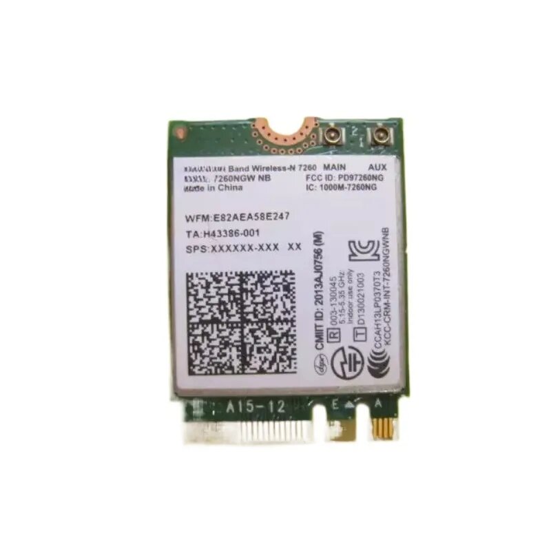 Карта беспроводного адаптера для Intel 2.4G/5G Dual Band N 7260 7260NGW NB NGFF PCIe WLAN WIFI Device Modul 300M WIFI для dell asus