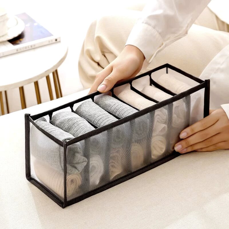 Коробка для хранения нижнего белья, трусиков, носок, разделитель для шкафа, домашний органайзер для бюстгальтеров, разделитель для ящиков, магический инструмент для хранения