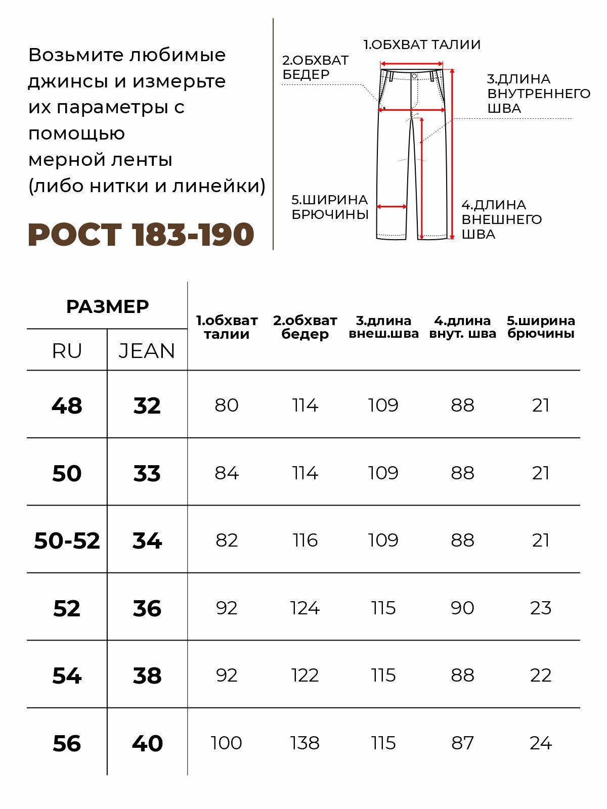 Джинсы классические 