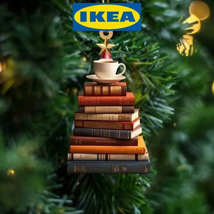 IKEA Елочная игрушка 8 см Ёлка, Ангел Елочные, собака, книга 1 шт.
