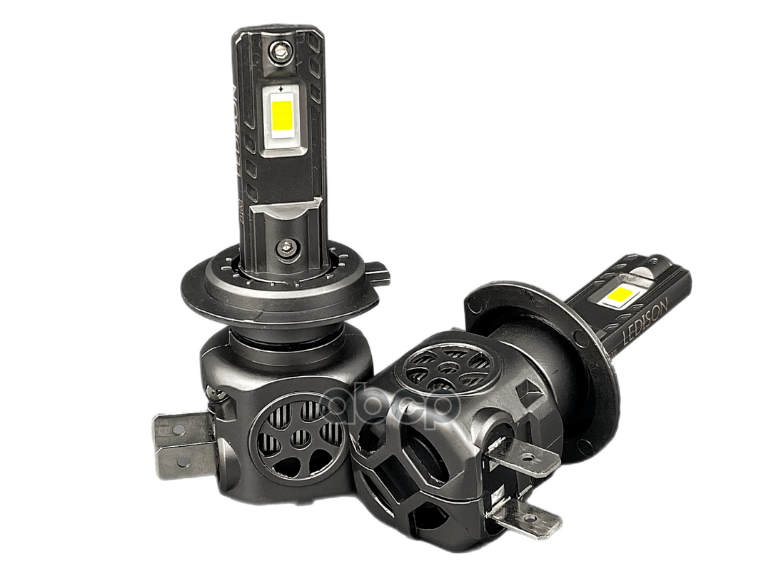 Лампа светодиодная H7-12V 40W, 4000Lm, 5000K, CANBUS, кулер, серия Compact №4 LEDISON арт. No4H7 - высокое качество