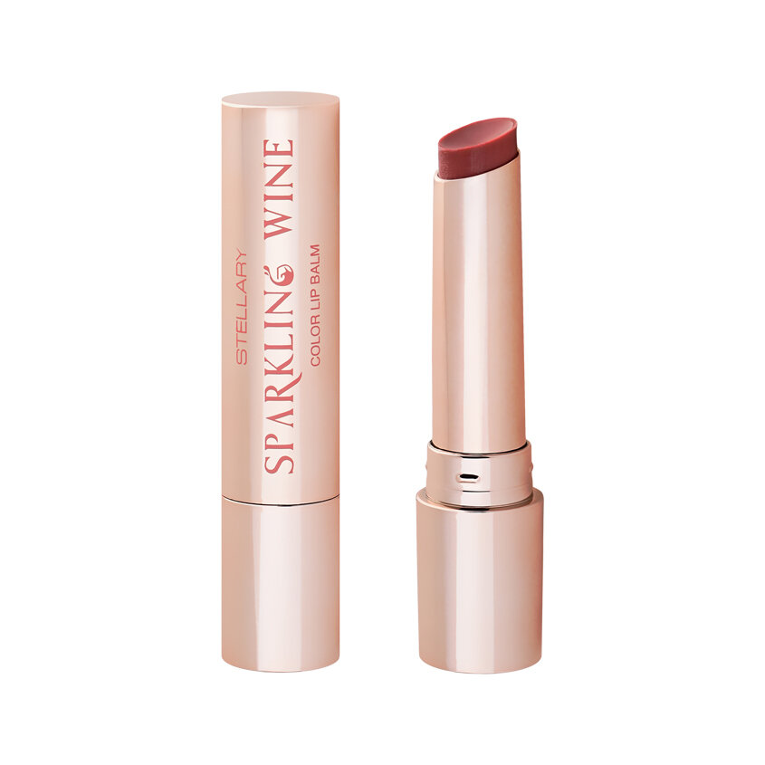 Бальзам для губ STELLARY SPARKLING WINE тающий тон 03 Rose