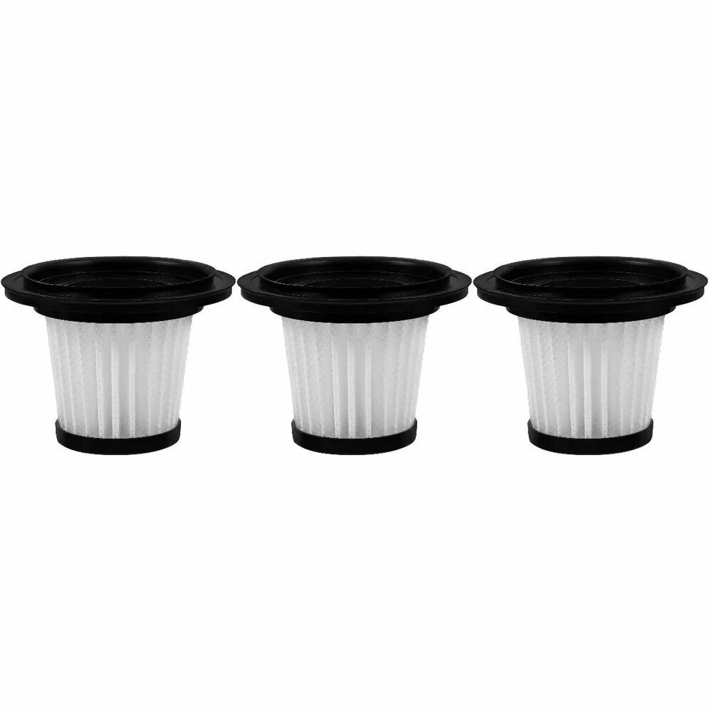 Комплект из 3 пластиковых фильтров для автомобильного пылесоса, для чистки салона