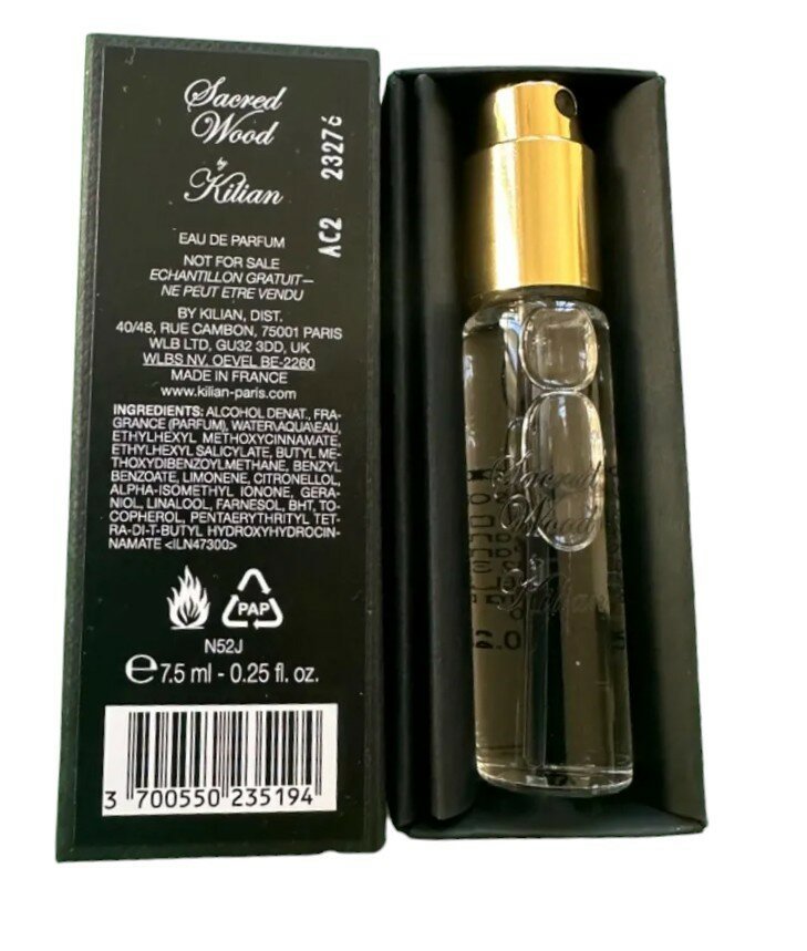Kilian Sacred Wood Eau de Parfum Travel, 7.5 мл, Парфюмерная вода женская