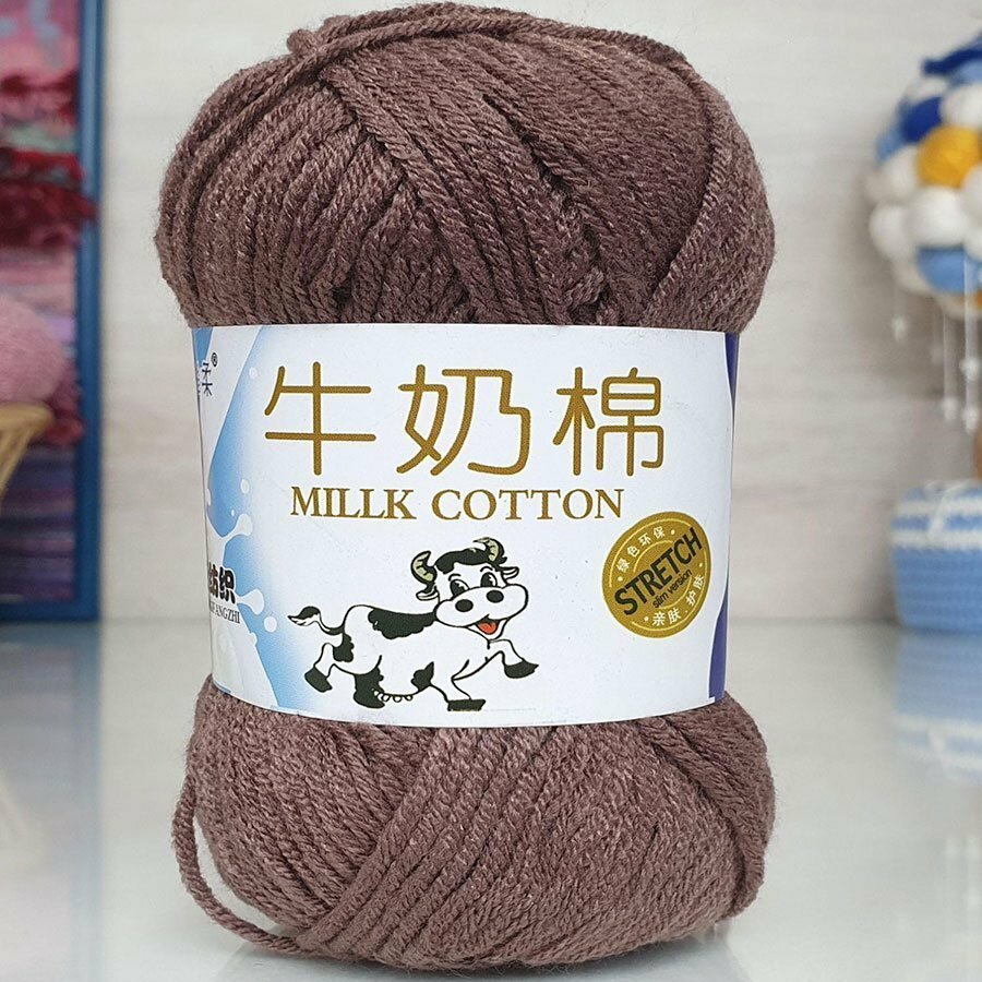 Пряжа M&h MILLK COTTON 047 т. бежевый (10 мотков)