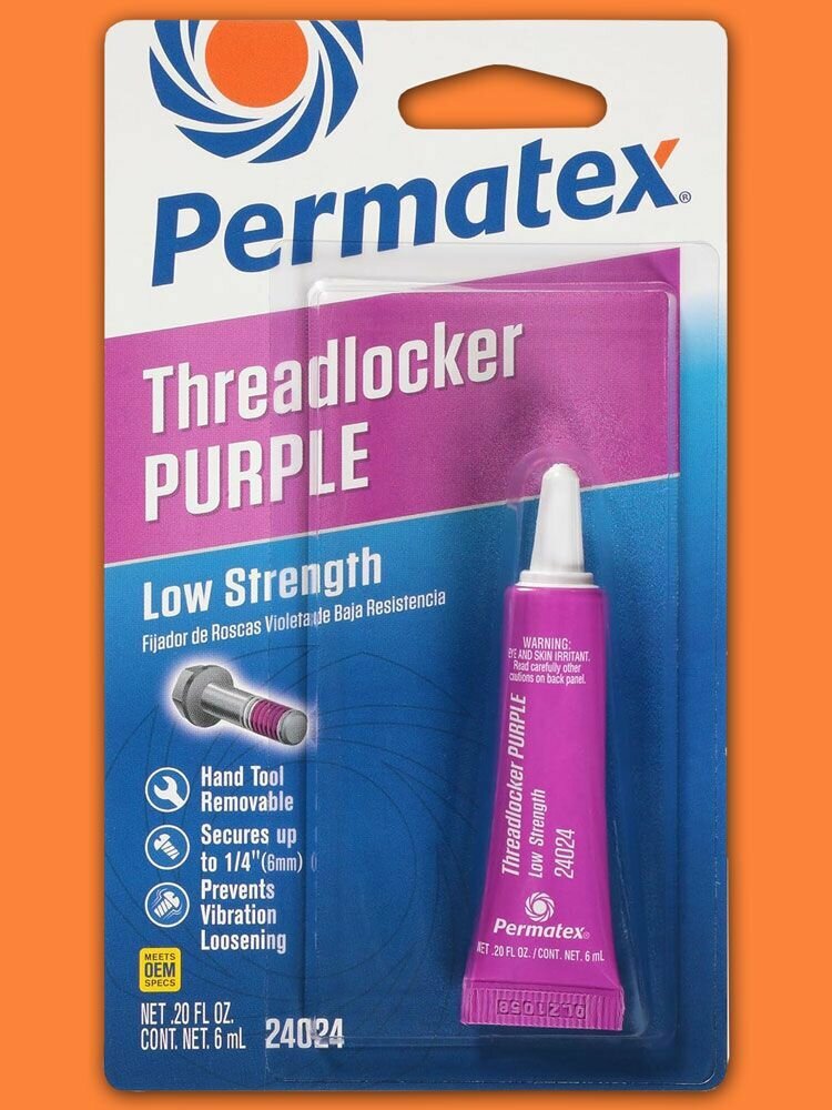 Фиксатор для резьбы Малого Диаметра до 6мм Пурпурный PERMATEX 6мл. 24024