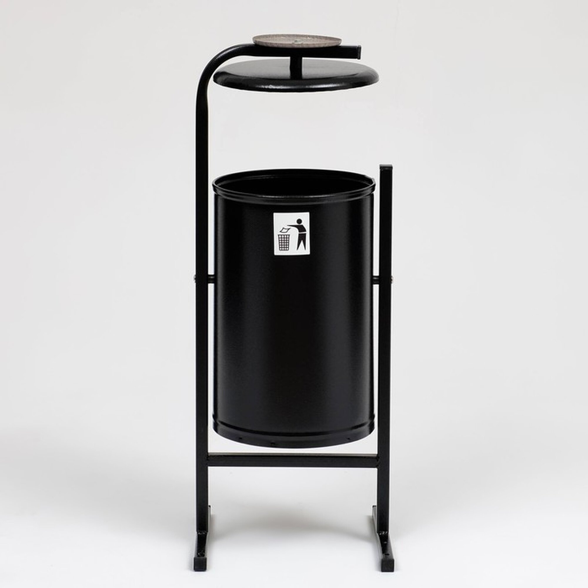 Урна уличная «Космос» 21 л, 32 х 82,5 х 28,5 см, черная, бак 0,6 мм 7723897